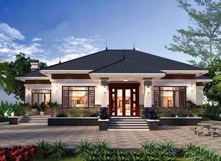 199+ mẫu nhà vuông 1 tầng đẹp hiện đại, xu hướng mới 2026