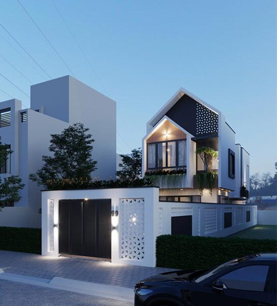 Mẫu thiết kế nhà 4x15 1 trệt 1 lầu 3 phòng ngủ hiện đại